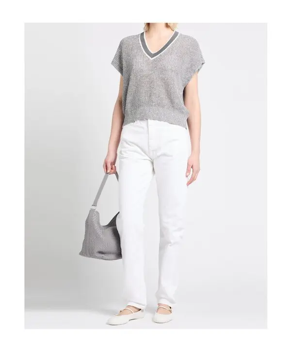 Brunello Cucinelli Lightweight Knitted T-shirt With Sequins
