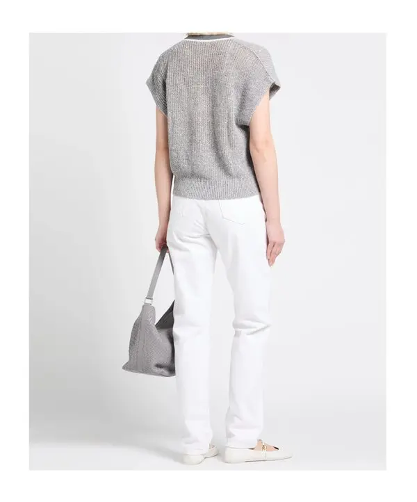 Brunello Cucinelli Lightweight Knitted T-shirt With Sequins