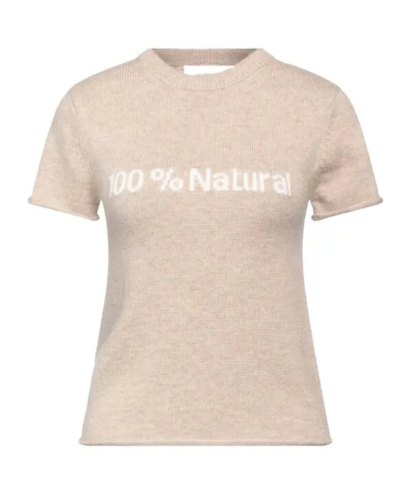 Sportmax Two-tone Wool Short-sleeved Top - Nude