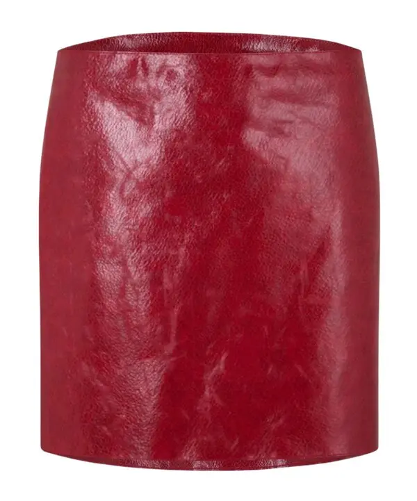 Prada Craquelé Leather Mini Skirt