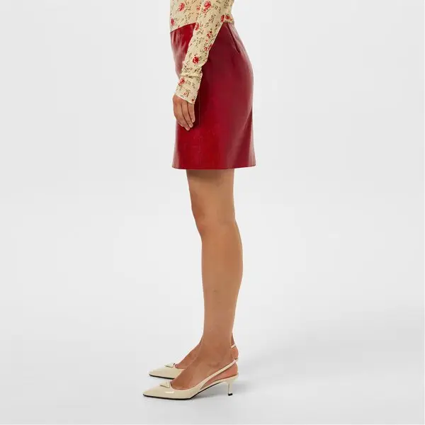 Prada Craquelé Leather Mini Skirt