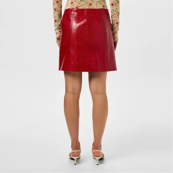 Prada Craquelé Leather Mini Skirt