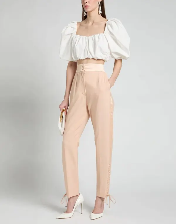 Dolce & Gabbana Solid Color Side Stripe Slim Cuffed Pants