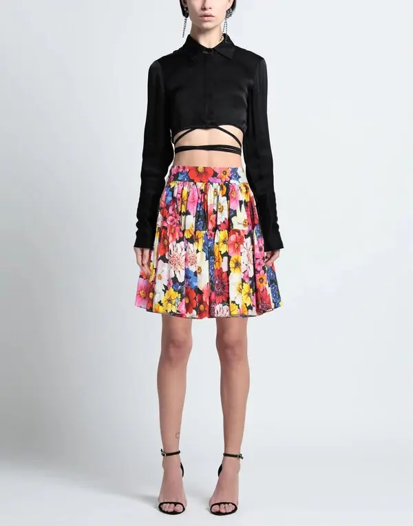 Dolce & Gabbana Floral Print Gathered Midi Skirt