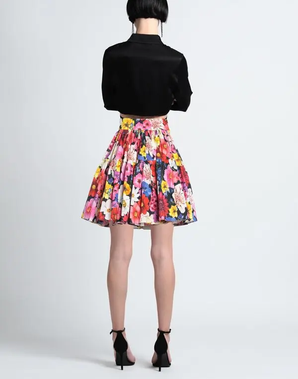 Dolce & Gabbana Floral Print Gathered Midi Skirt