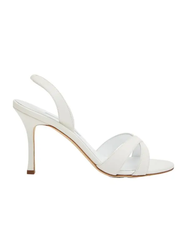 Manolo Blahnik Leather Slingback Sandals