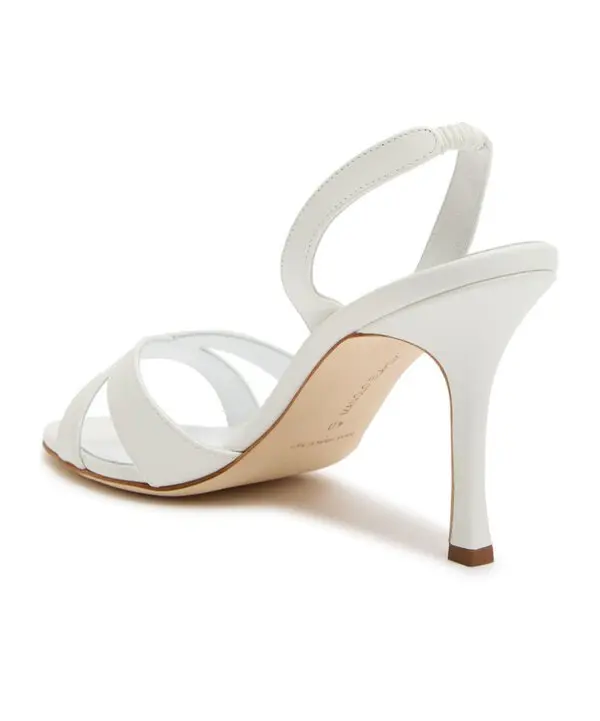 Manolo Blahnik Leather Slingback Sandals