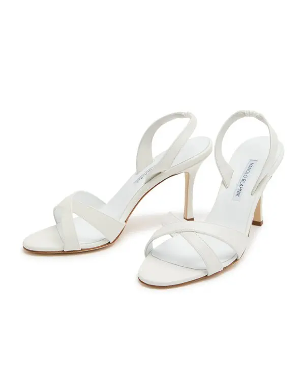 Manolo Blahnik Leather Slingback Sandals