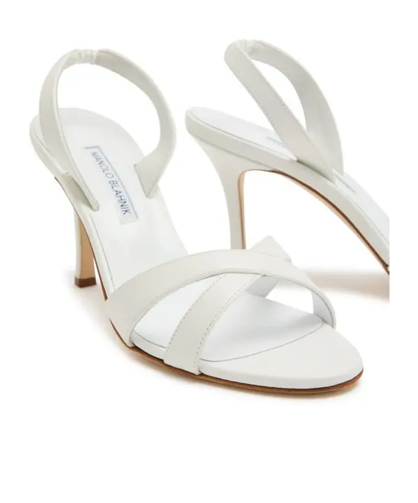 Manolo Blahnik Leather Slingback Sandals
