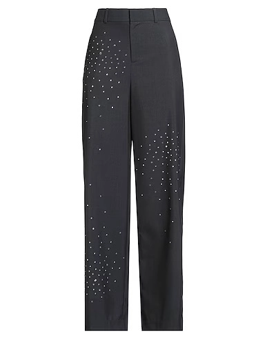 MAXCO. Max&co. Flannel Wide-leg Trousers With Crystal Embellishments