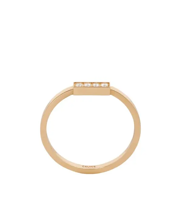 Celine Gold And Diamond Line Ring