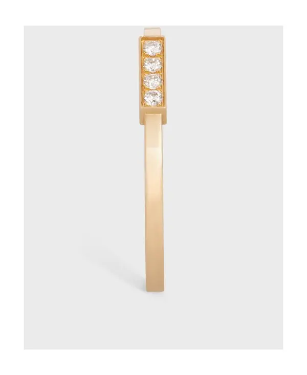 Celine Gold And Diamond Line Ring