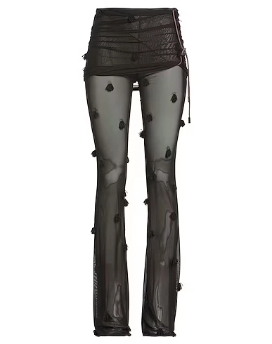 Jacquemus Stretchy Mesh Flared Pants With Appliqués