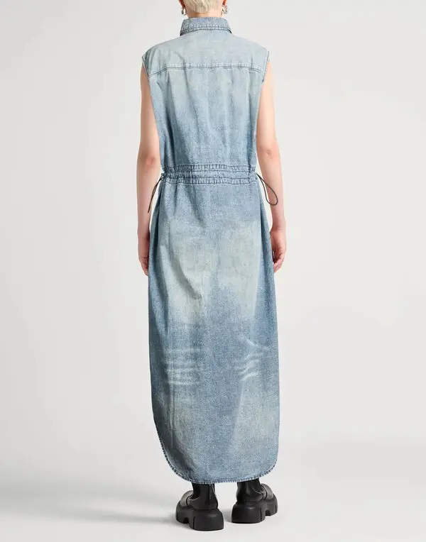 DIESEL® Denim Sleeveless Maxi Shirt Dress