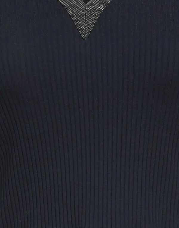 Brunello Cucinelli Sleeveless V-neck Embellished Top - Black