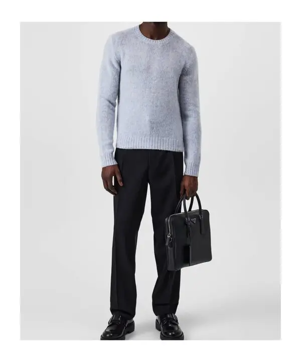 Prada Thick Knit Crew Neck Sweater