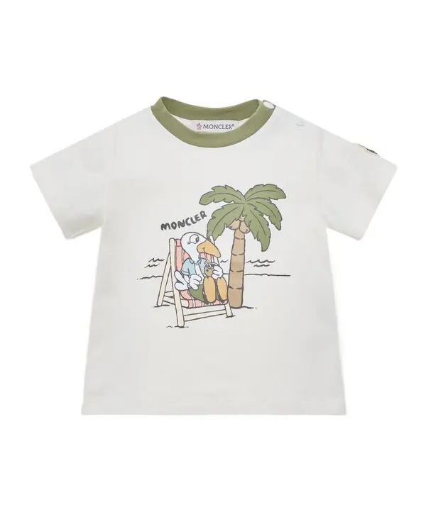 Moncler Cotton Blend T-shirt With Duck Print