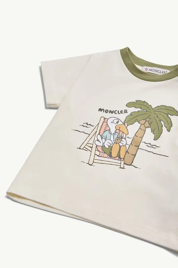 Moncler Cotton Blend T-shirt With Duck Print