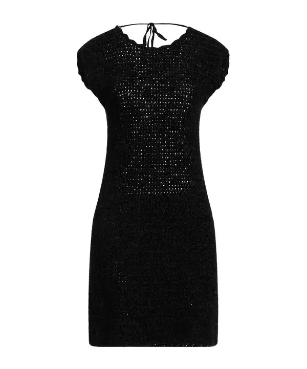 GANNI Knitted Bodycon Dress - Black