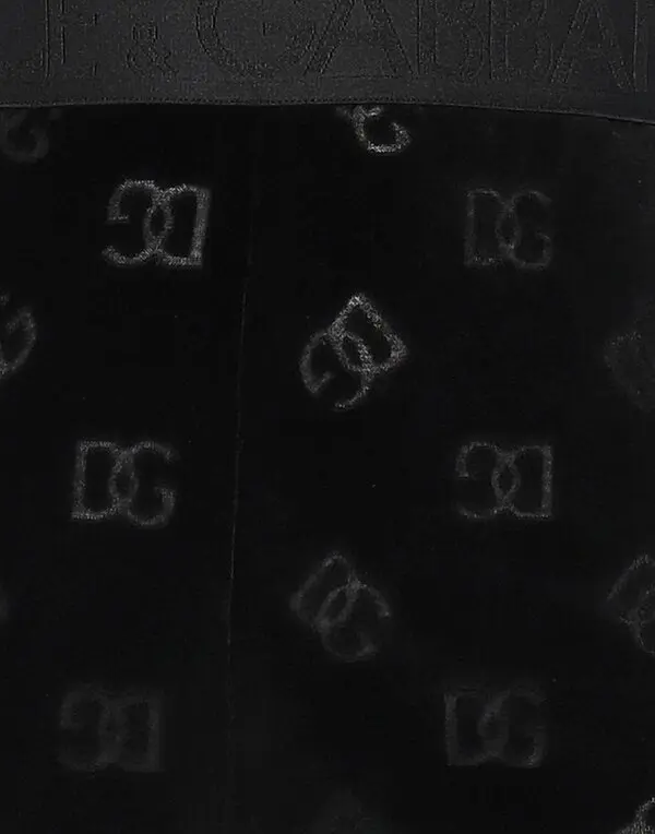 Dolce & Gabbana Velvet Logo Print Pants