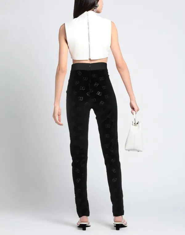 Dolce & Gabbana Velvet Logo Print Pants
