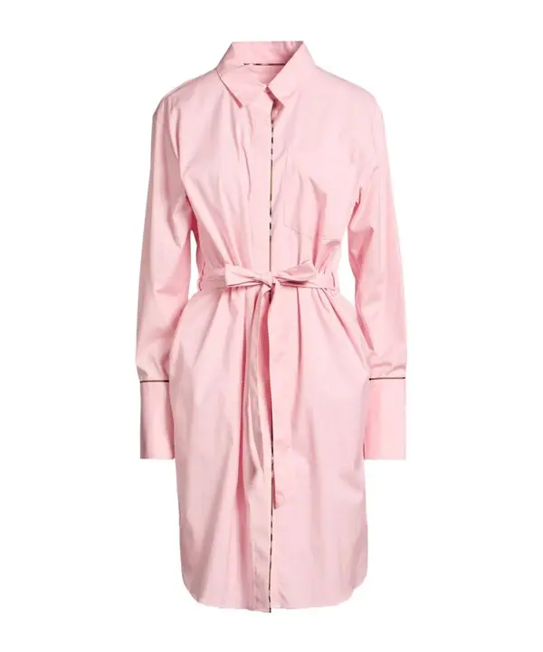 Burberry Solid Color Long Sleeve Shirt Dress