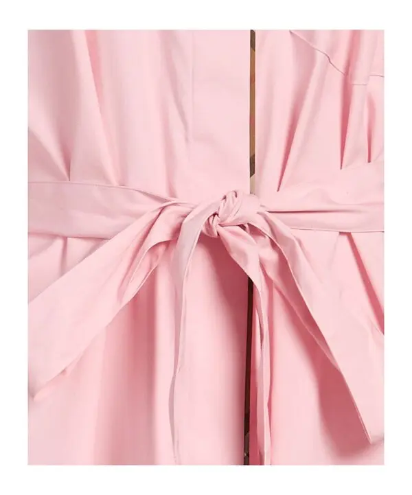 Burberry Solid Color Long Sleeve Shirt Dress