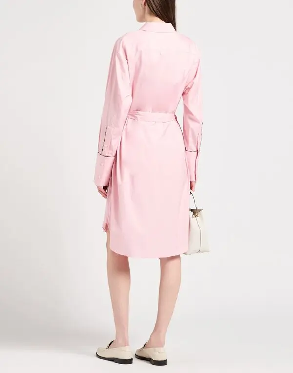 Burberry Solid Color Long Sleeve Shirt Dress