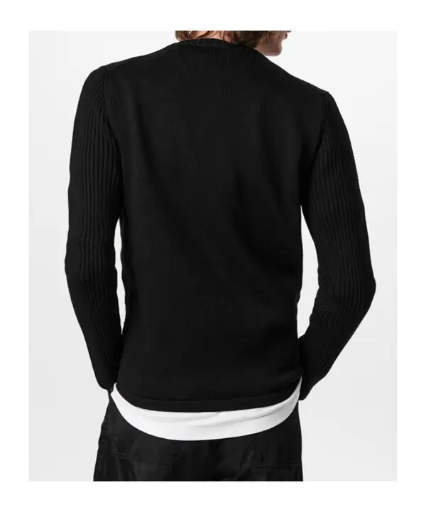 Prada Crewneck Wool Sweater With Patch Pocket