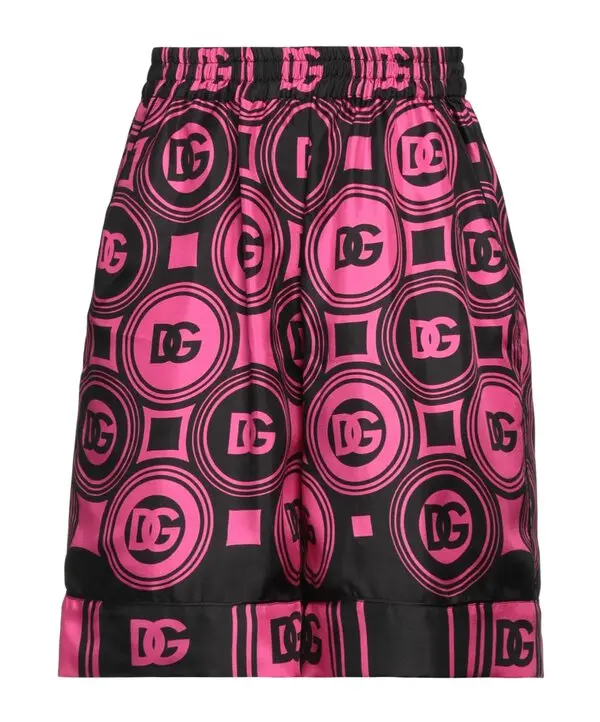 Dolce & Gabbana Printed Satin Shorts - Black