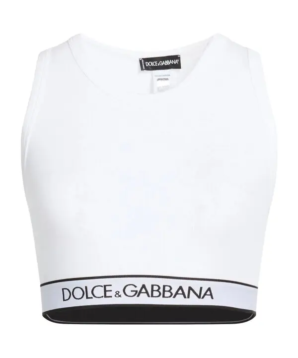 Dolce & Gabbana Cropped Ribbed Tank Top