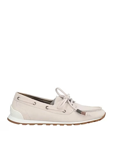 Brunello Cucinelli Suede Boat Shoes With Rubber Pebbles