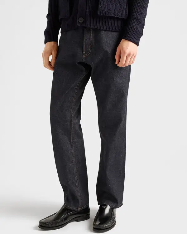 Prada Triangle-logo Straight-leg Jeans
