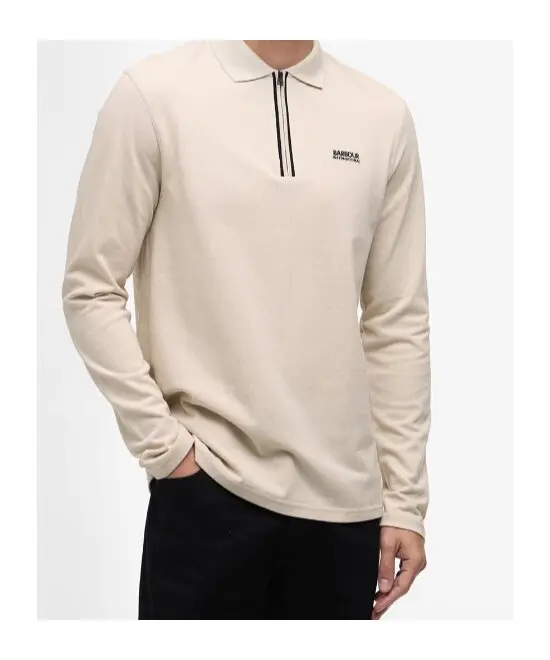 Barbour Long-sleeved Polo Shirt - Mist