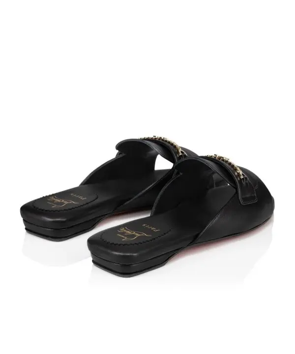 CHRISTIAN LOUBOUTIN Miss Mj Slip-on Mules With Chain Detail