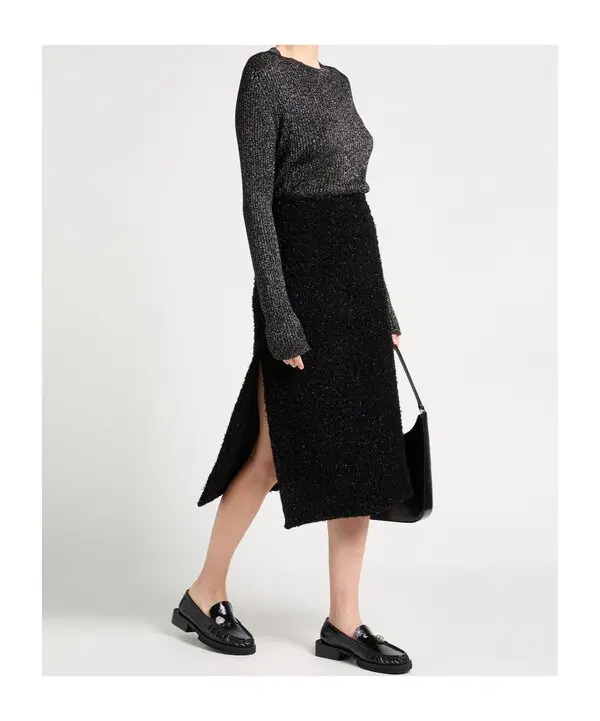 Balenciaga Tweed Pencil Skirt With Front Slit