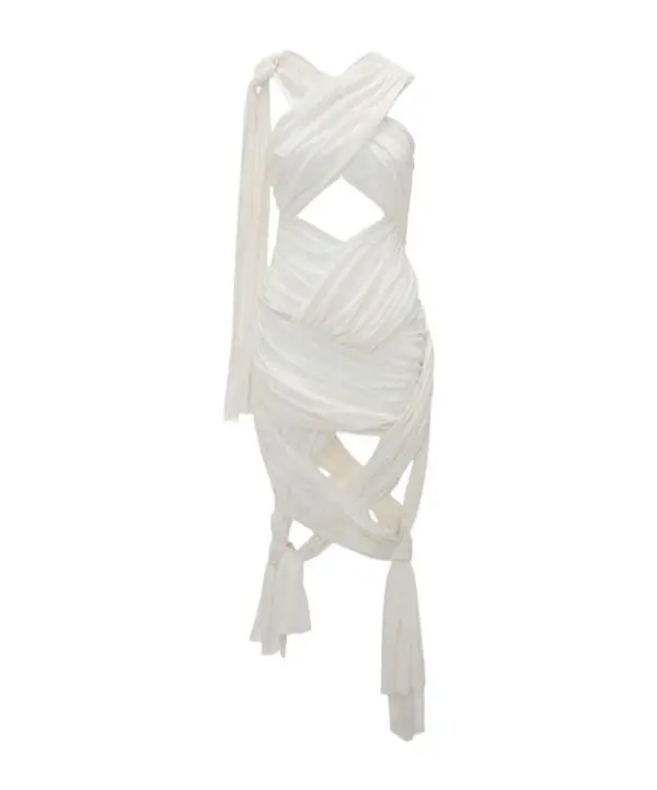 J.W.ANDERSON Draped Wrap Midi Dress