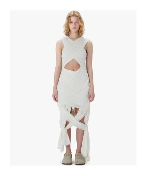 J.W.ANDERSON Draped Wrap Midi Dress