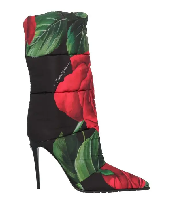 Dolce & Gabbana Floral Print Padded Ankle Boots