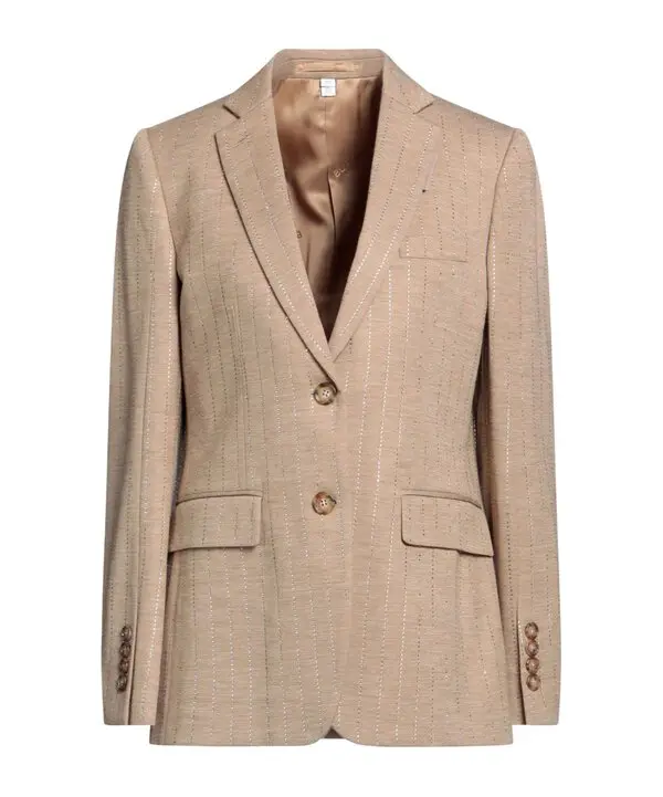Burberry Striped Blazer - Nude