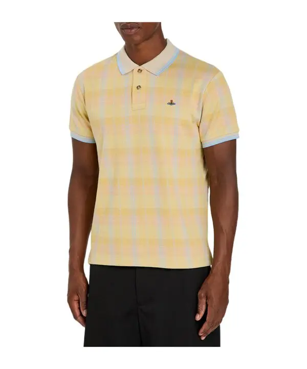 VIVIENNE WESTWOOD Cotton Plaid Polo Shirt