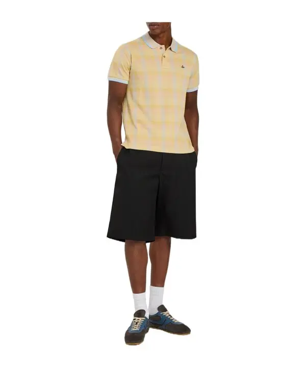 VIVIENNE WESTWOOD Cotton Plaid Polo Shirt