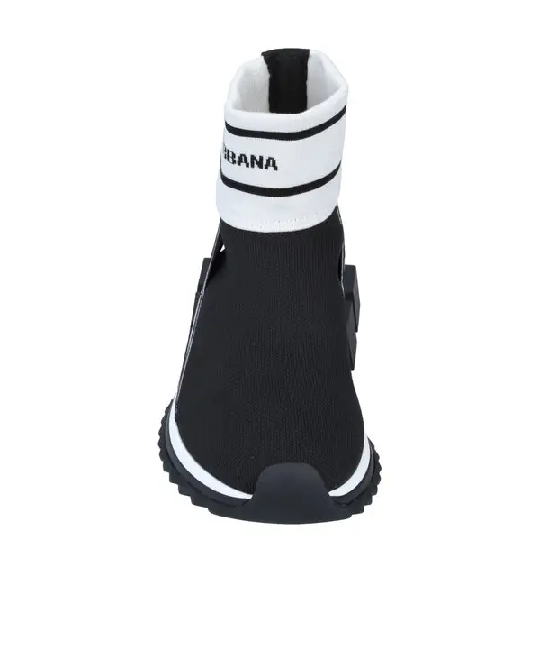 Dolce & Gabbana High-top Sock Sneakers With Embellished Logo