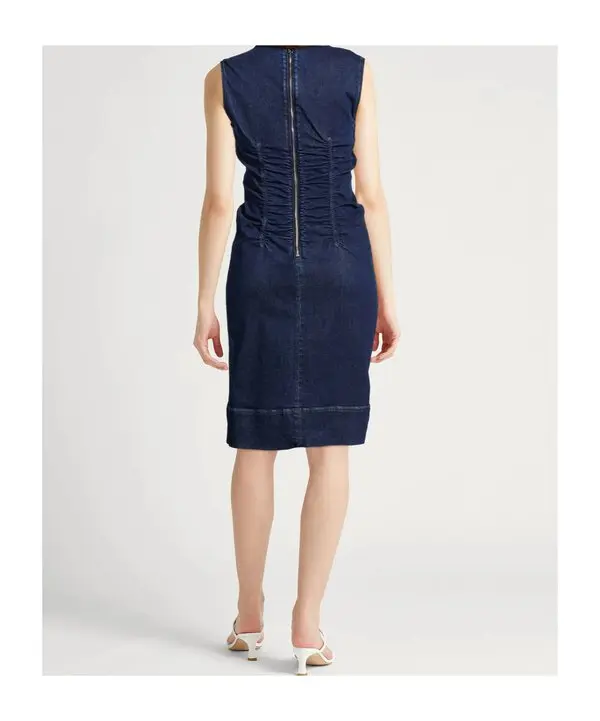 Sportmax Square Neck Denim Dress