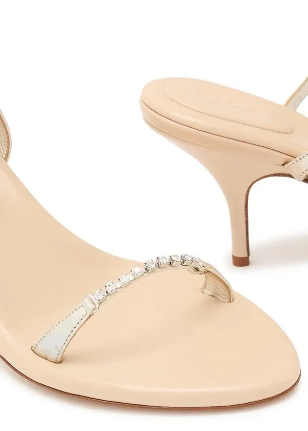 Chloé Zia 80 Embellished Leather Sandals