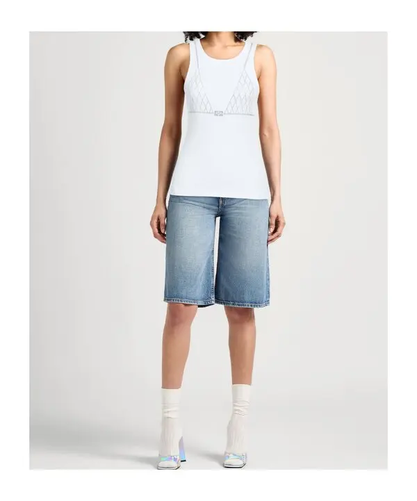 GANNI Logo Crew Neck Tank Top