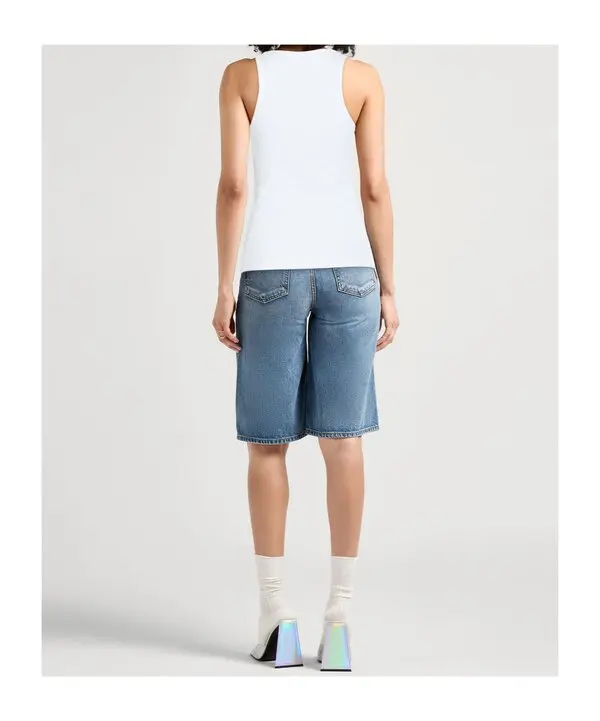 GANNI Logo Crew Neck Tank Top