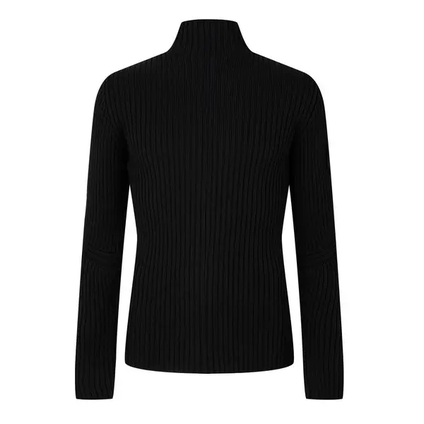 Prada Zip-up Ribbed Sweater