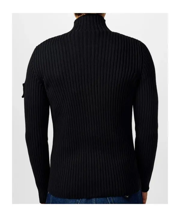 Prada Zip-up Ribbed Sweater