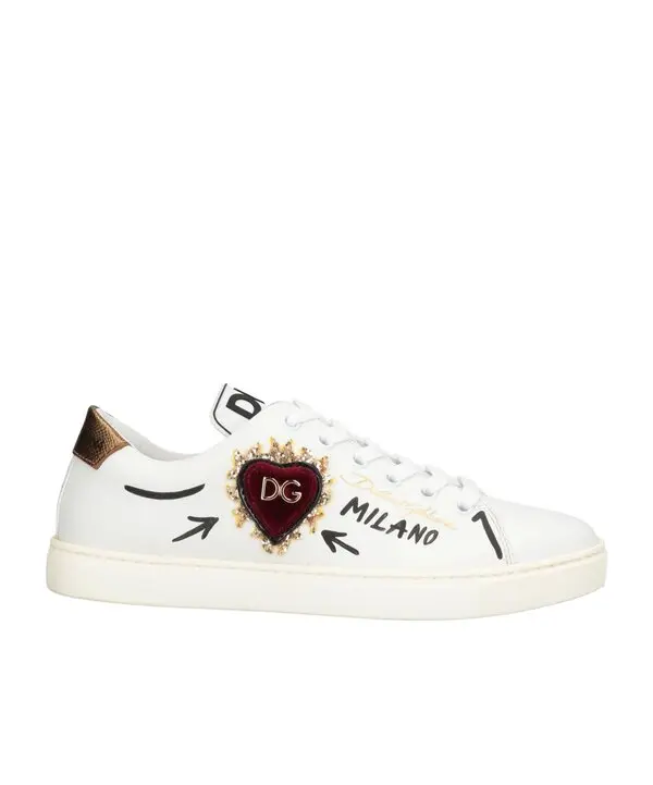Dolce & Gabbana Solid Color Leather Casual Shoes